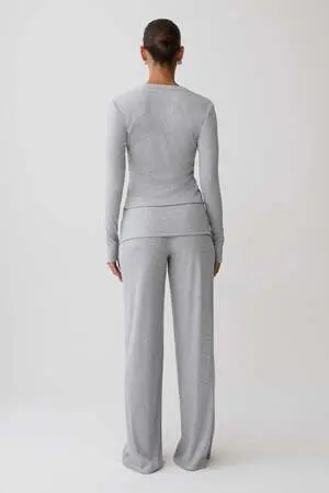 Meshki Evadne Button Down Jersey Cardigan - Grey