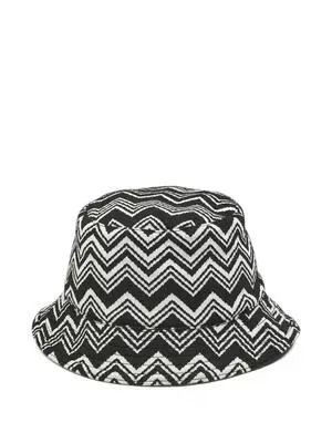 Missoni Zigzag-pattern Knit Bucket Hat - Black