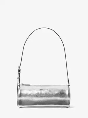 Michael Kors Izzy Small Metallic Pochette In By - Silver