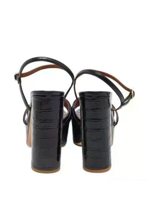 MALONE SOULIERS Mila Croc-embossed Platform Sandals