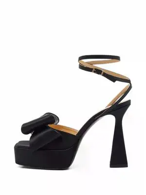 Mach & Mach Le Cadeau Platform Sandals - Black