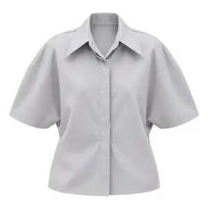 ELAMINS Rounded Sleeve Button-up Shirt