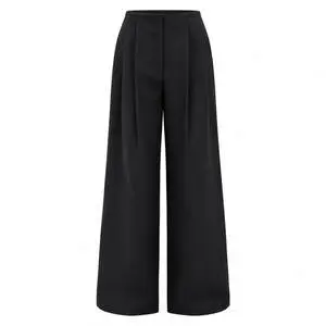 ELAMINS Pleated Wide-leg Trousers