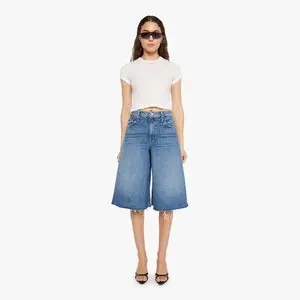 MOTHER The Whole Lot Flutter Fray Playback Jeans - Blue