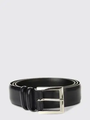 Orciani Classic Belt In Smooth Leather With A Pin Buckle - Blue