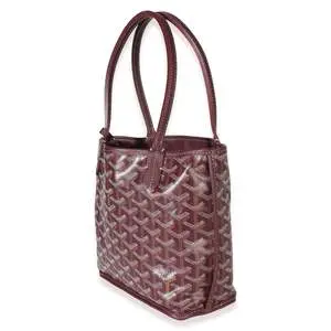 Goyard Burgundy Goyardine Canvas Anjou - Red