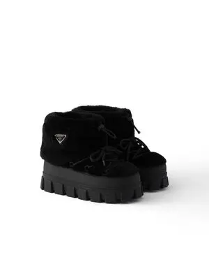 Prada Shearling Après-ski Boots - Black
