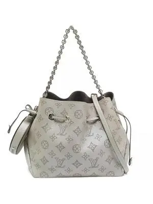 LOUIS VUITTON Bella Gris Souris Monogram Mahina Tote Bag - Grey