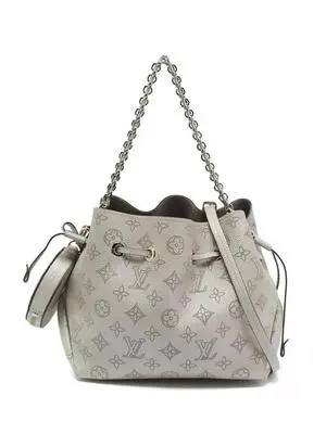 LOUIS VUITTON Bella Gris Souris Monogram Mahina Tote Bag - Grey