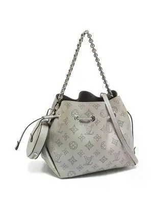LOUIS VUITTON Bella Gris Souris Monogram Mahina Tote Bag - Grey
