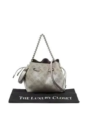 LOUIS VUITTON Bella Gris Souris Monogram Mahina Tote Bag - Grey