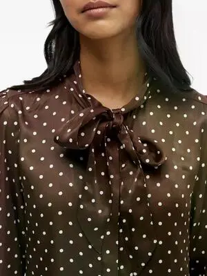 Chinti & Parker Polka-dot Pussy-bow Shirt