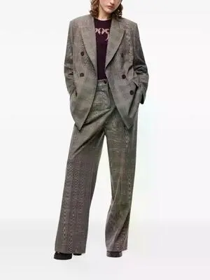 Pinko Double-breasted Check Jacket