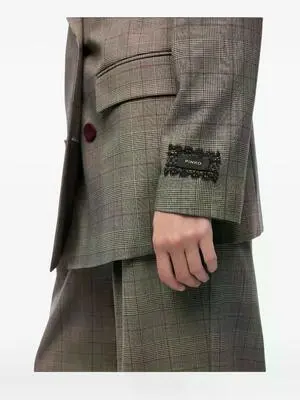 Pinko Double-breasted Check Jacket
