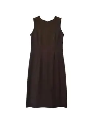 LAURA URBINATI Sleeveless Wool Midi Dress