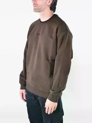 DONDUP Logo-embroidered Ribbed-trim Sweatshirt