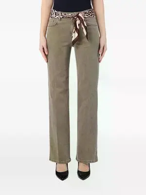 Liu Jo Leopard-print Scarf Straight-leg Jeans