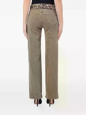Liu Jo Leopard-print Scarf Straight-leg Jeans