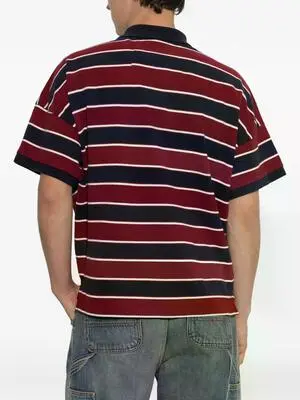 Rhude Fontaine Striped Ss Polo Shirt - Red
