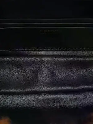 Fendi 2010-2026 Mini Zucca Shearling Chain Baguette Satchel