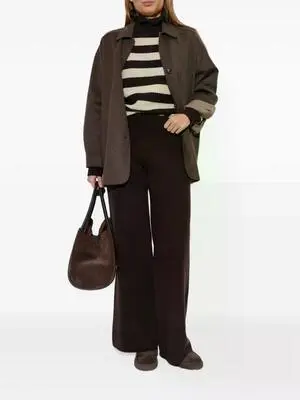 Max Mara Pontile Ruffled-trim Striped Sweater