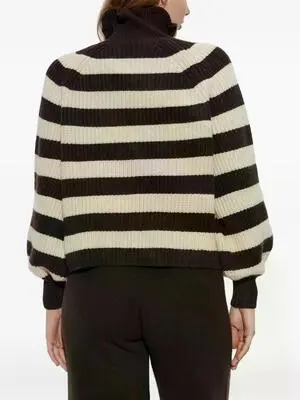 Max Mara Pontile Ruffled-trim Striped Sweater