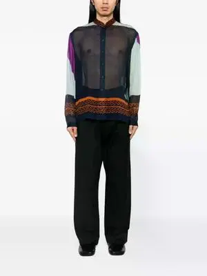 TESSITURA BODY COUTURE Batiste Colour-block Shirt