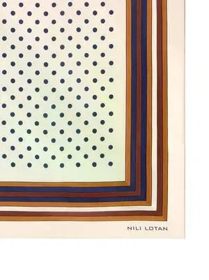 NILI LOTAN Polka-dot Silk Scarf