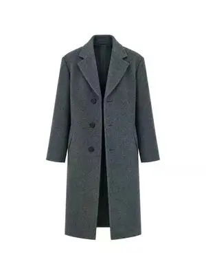 LOW CLASSIC Single-breasted Wool Coat - Grey