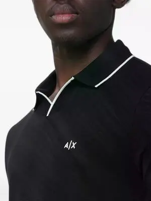 Armani Exchange Logo-embroidered T-shirt - Blue