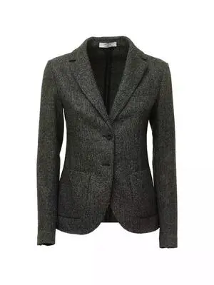 CIRCOLO 1901 Herringbone-pattern Slim-fit Blazer