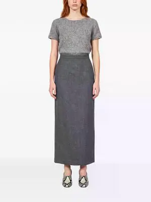 R2W Melonia Rear-slit Maxi Skirt