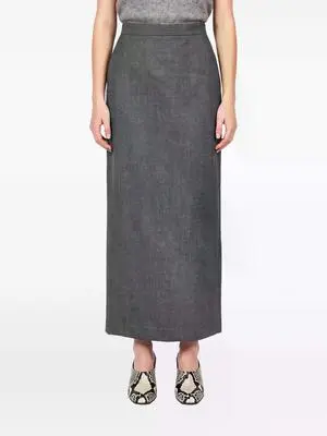 R2W Melonia Rear-slit Maxi Skirt