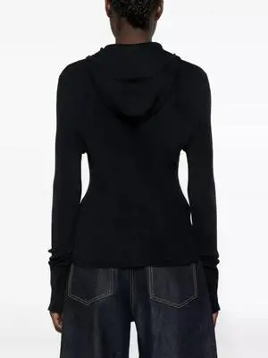 Cecilie Bahnsen Half-zip Ribbed-knit Sweater