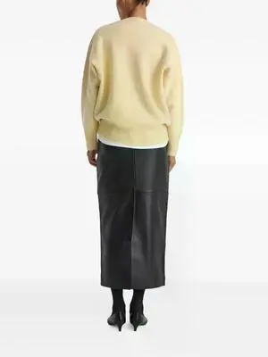 RÓHE Leather Midi Skirt
