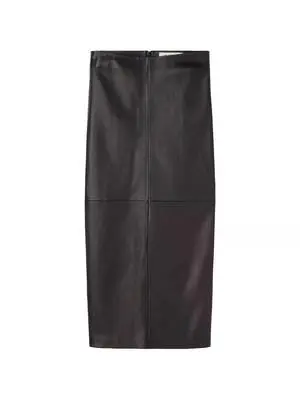 RÓHE Leather Midi Skirt