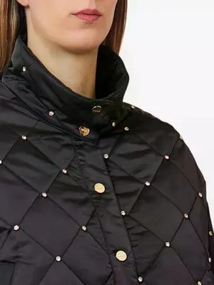 Liu Jo Crystal-embellished Quilted Bomber Jacket