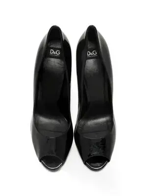 Dolce & Gabbana Peep-toe Leather Pumps