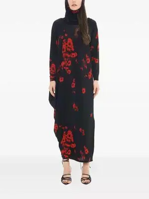 TESSITURA Asymmetric Hooded Maxi Dress