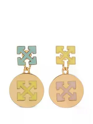 Off-White Arrows-pendant Drop Earrings - Gold
