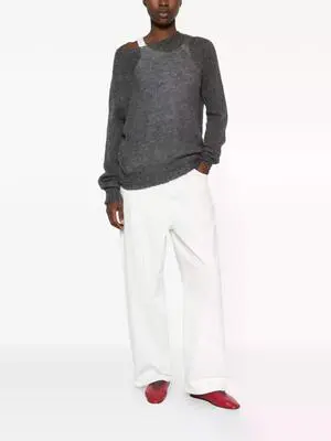 SCAGLIONE Boat-neck Raglan-sleeve Sweater