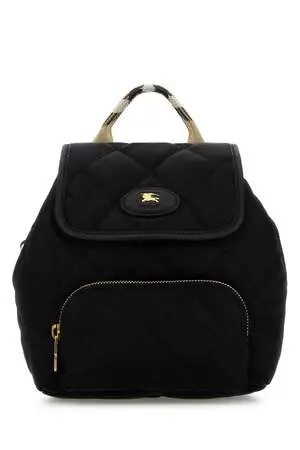 Burberry Canvas Mini Horseshoe Backpack - Black