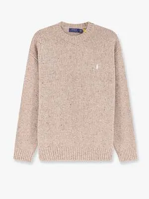 Polo Ralph Lauren Melange Wool Blend Sweater - Beige