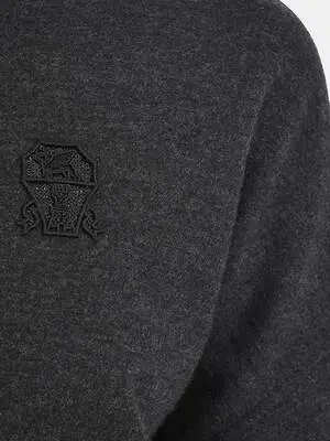 Brunello Cucinelli Cashmere Interlock Bomber Jacket With Logo