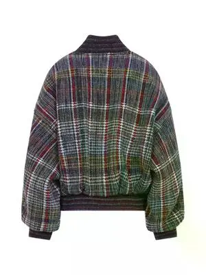 Missoni Wool Bomber Jacket With Check Motif