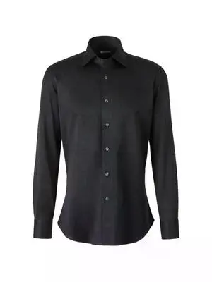 FRAY Piqué Long-sleeve Shirt - Grey
