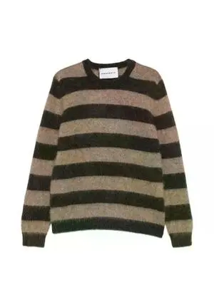 AMARANTO Horizontal-stripe Sweater - Brown