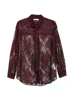 MANUEL RITZ Lace-overlay Shirt - Red