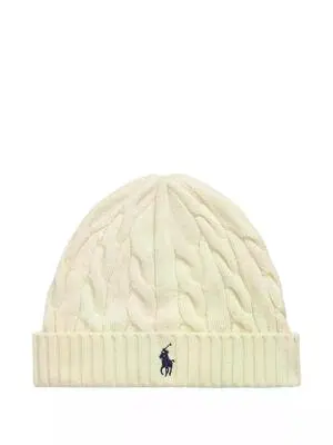 Polo Ralph Lauren Cable-knit Wool-cashmere Beanie - Neutrals