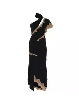 DE LA VALI Cosima Ss Satin Maxi Dress